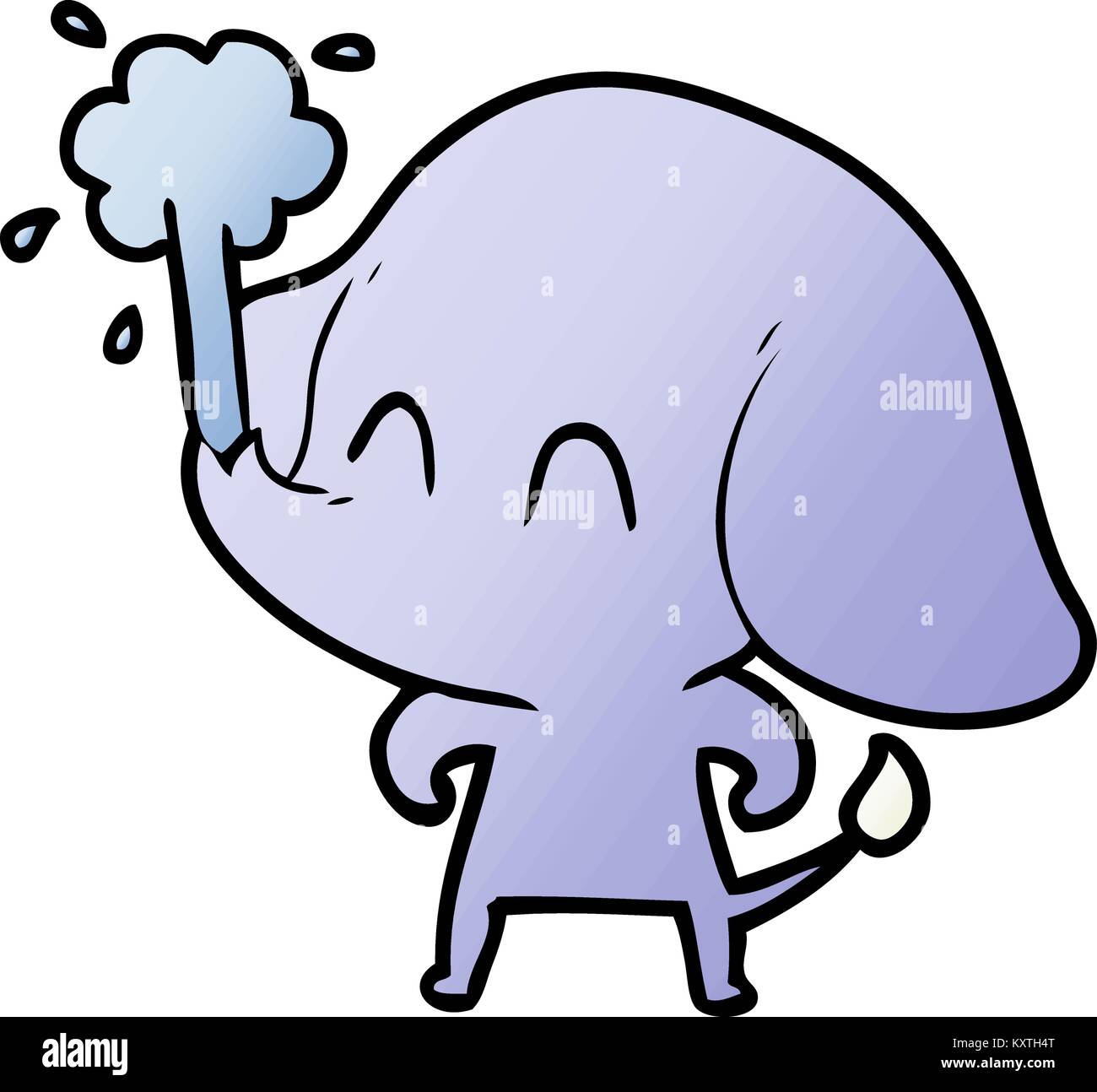 cute cartoon elephant spouting water Stock Vector Image & Art - Alamy