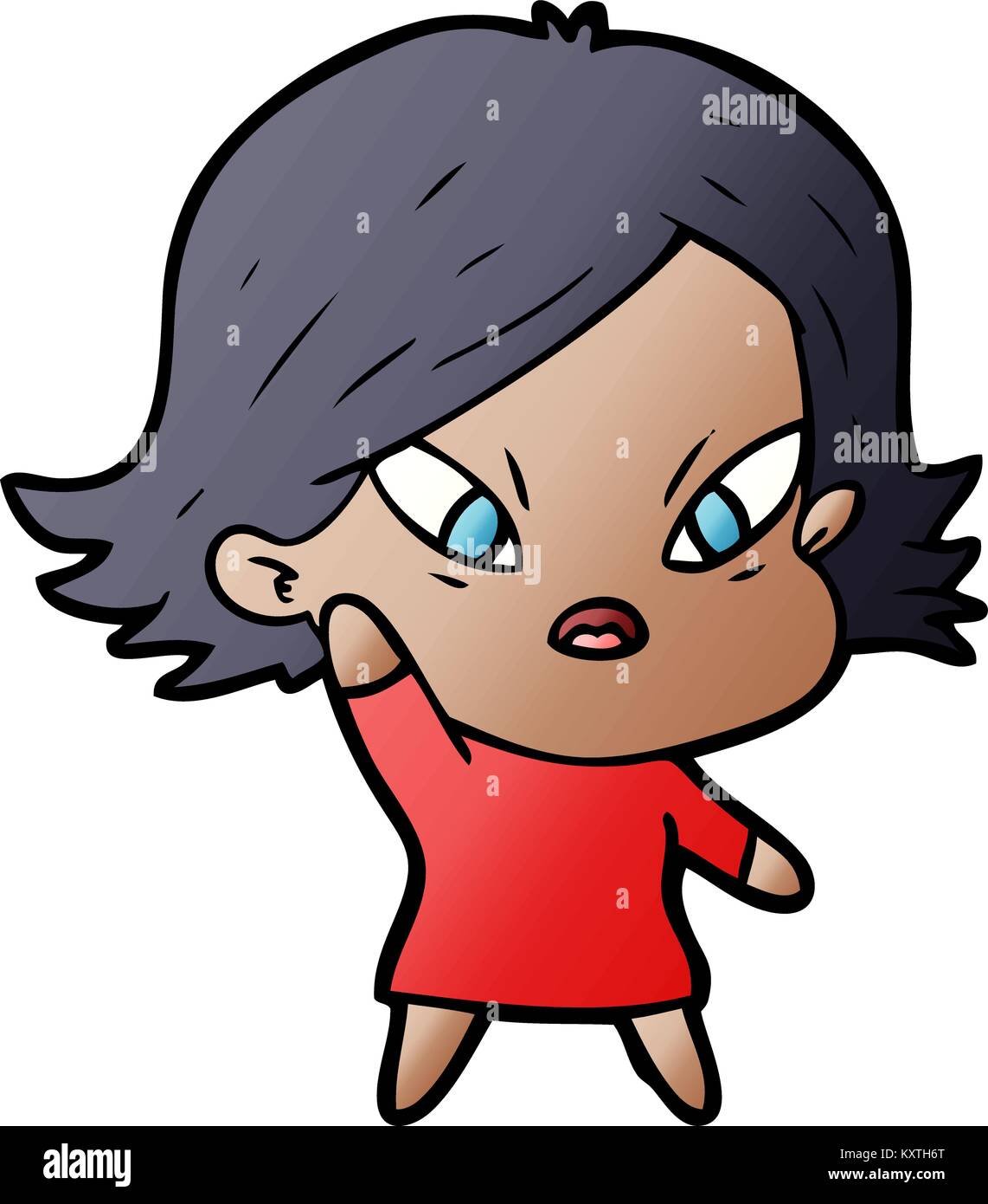 cartoon stressed woman Stock Vector Image & Art - Alamy