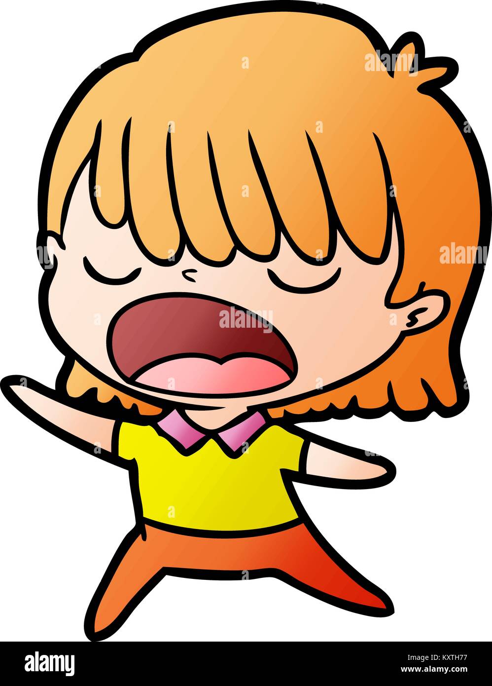 cartoon woman talking loudly Stock Vector Image & Art - Alamy