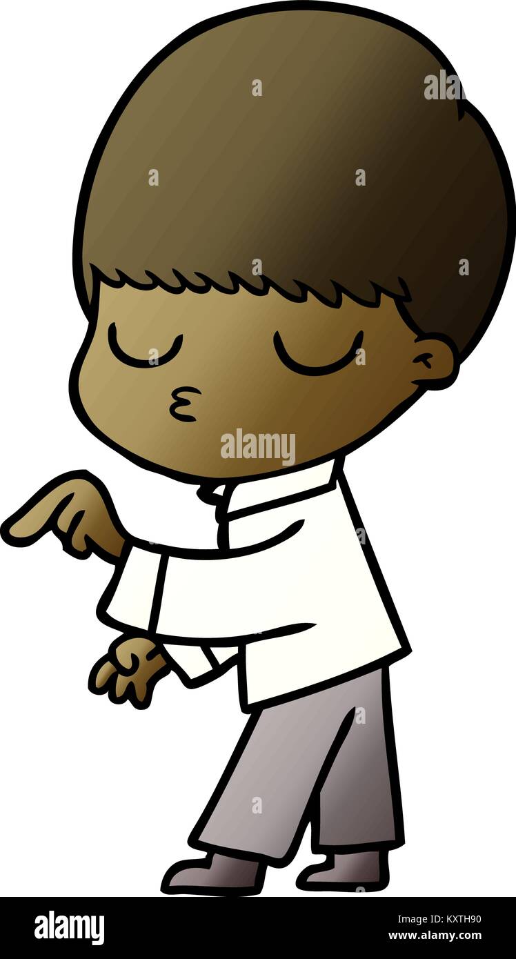 cartoon calm boy Stock Vector Image & Art - Alamy