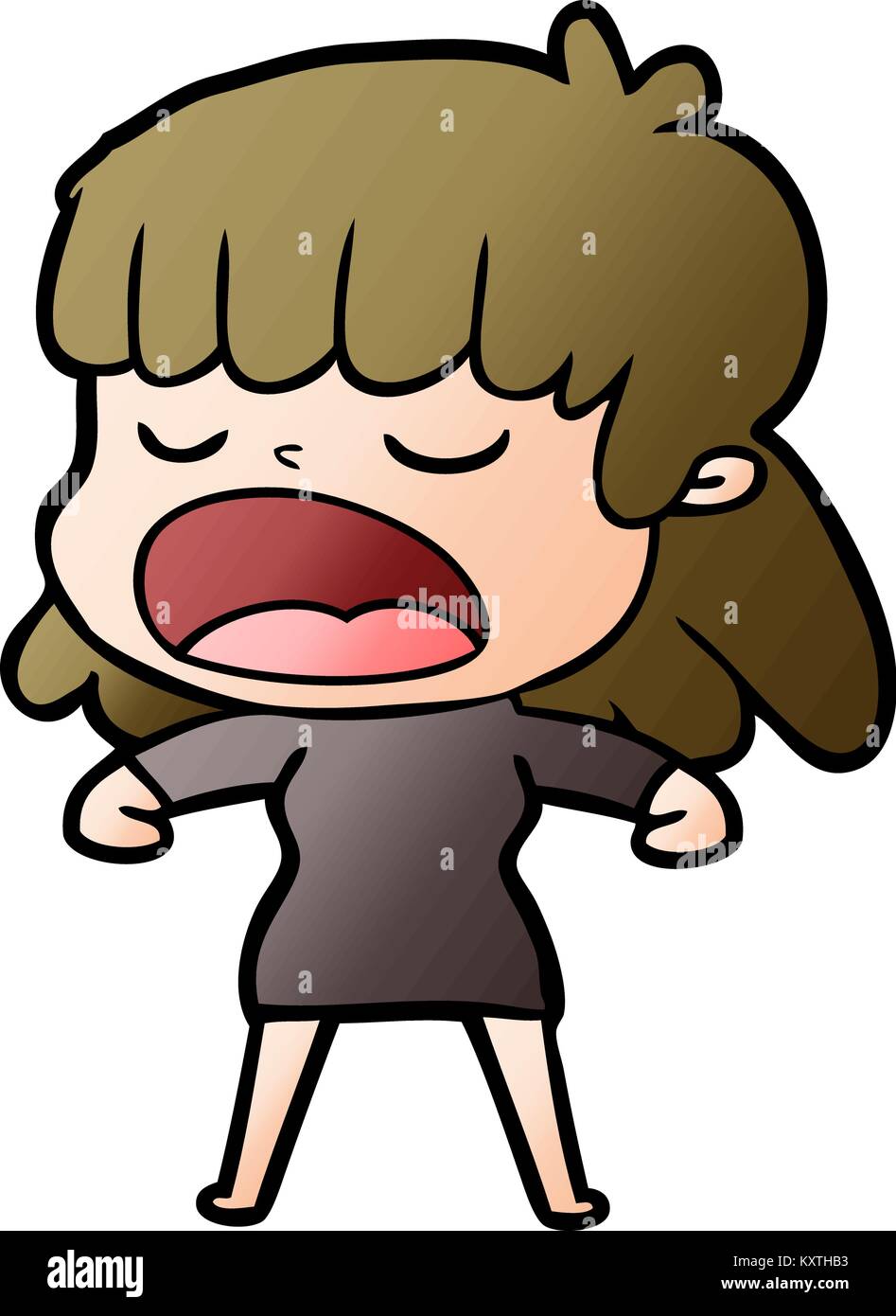 cartoon woman talking loudly Stock Vector Image & Art - Alamy