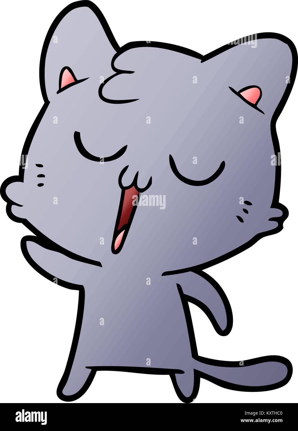 cartoon cat singing Stock Vector Image & Art - Alamy
