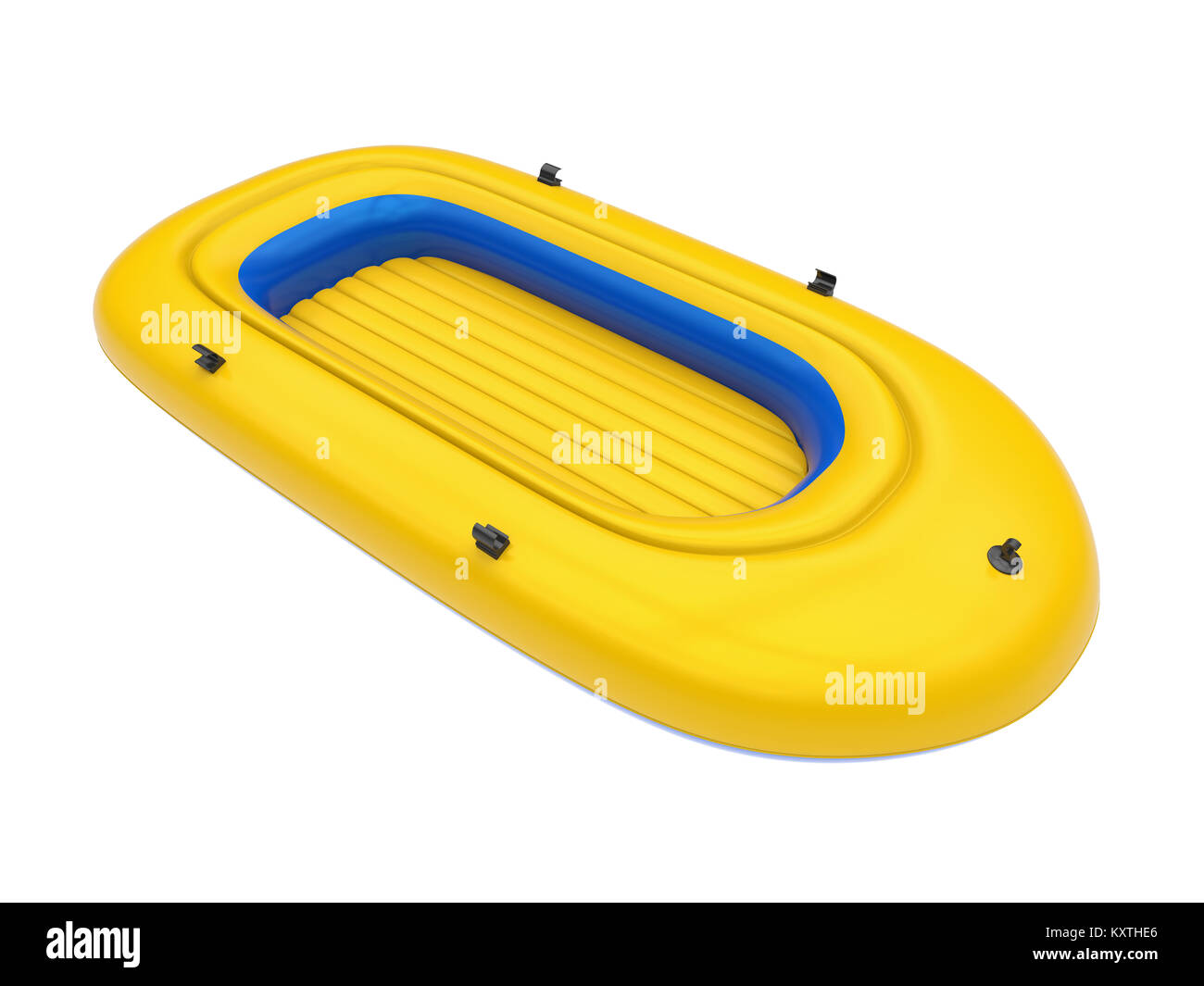 Yellow inflatable boat Cut Out Stock Images & Pictures - Alamy