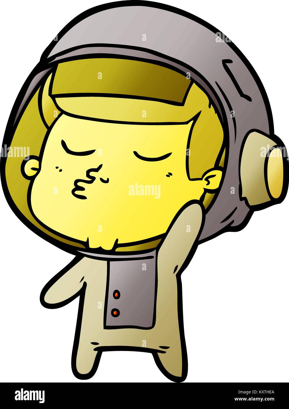 cartoon confident astronaut Stock Vector Image & Art - Alamy