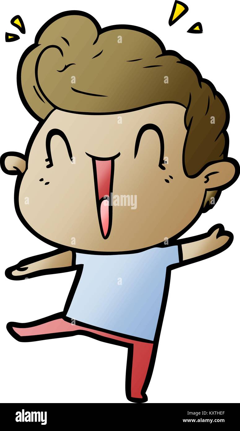 cartoon excited man Stock Vector Image & Art - Alamy