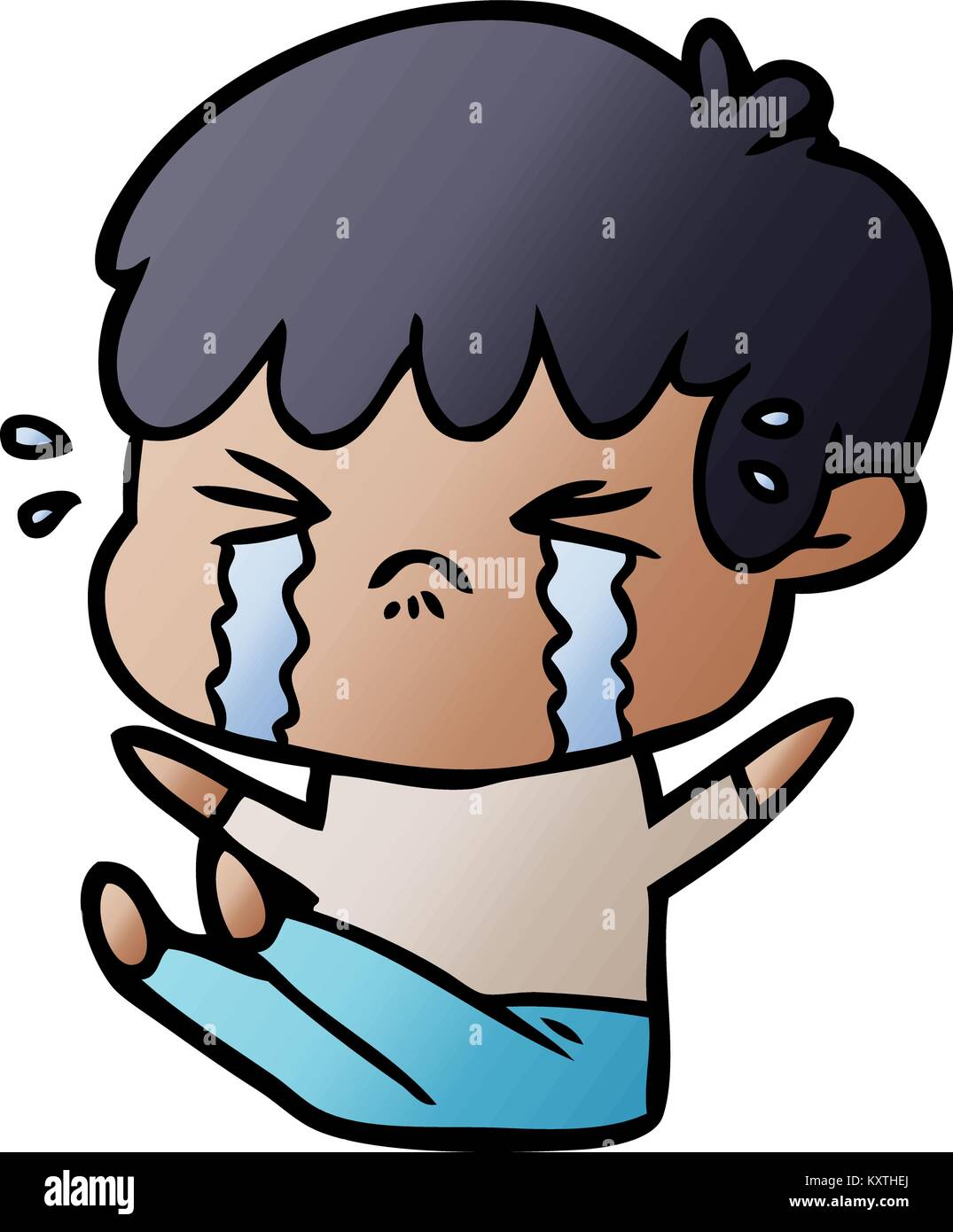 cartoon boy crying Stock Vector Image & Art - Alamy