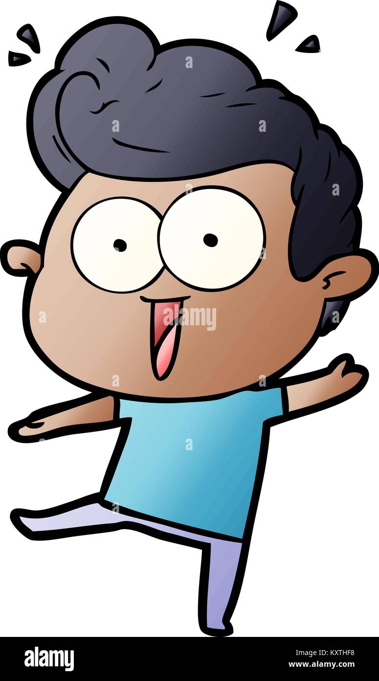 cartoon excited man Stock Vector Image & Art - Alamy