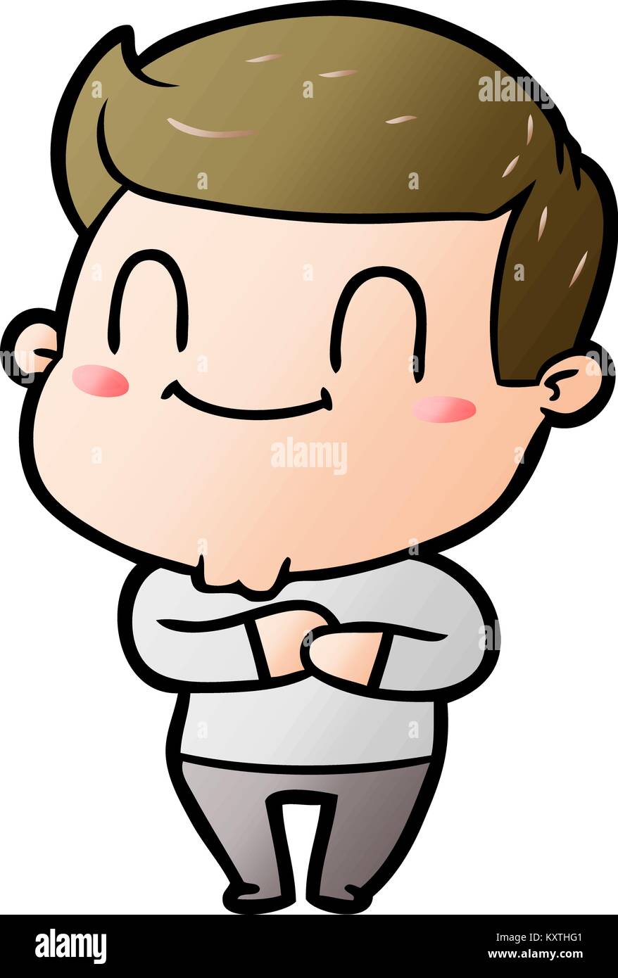 cartoon happy man Stock Vector Image & Art - Alamy