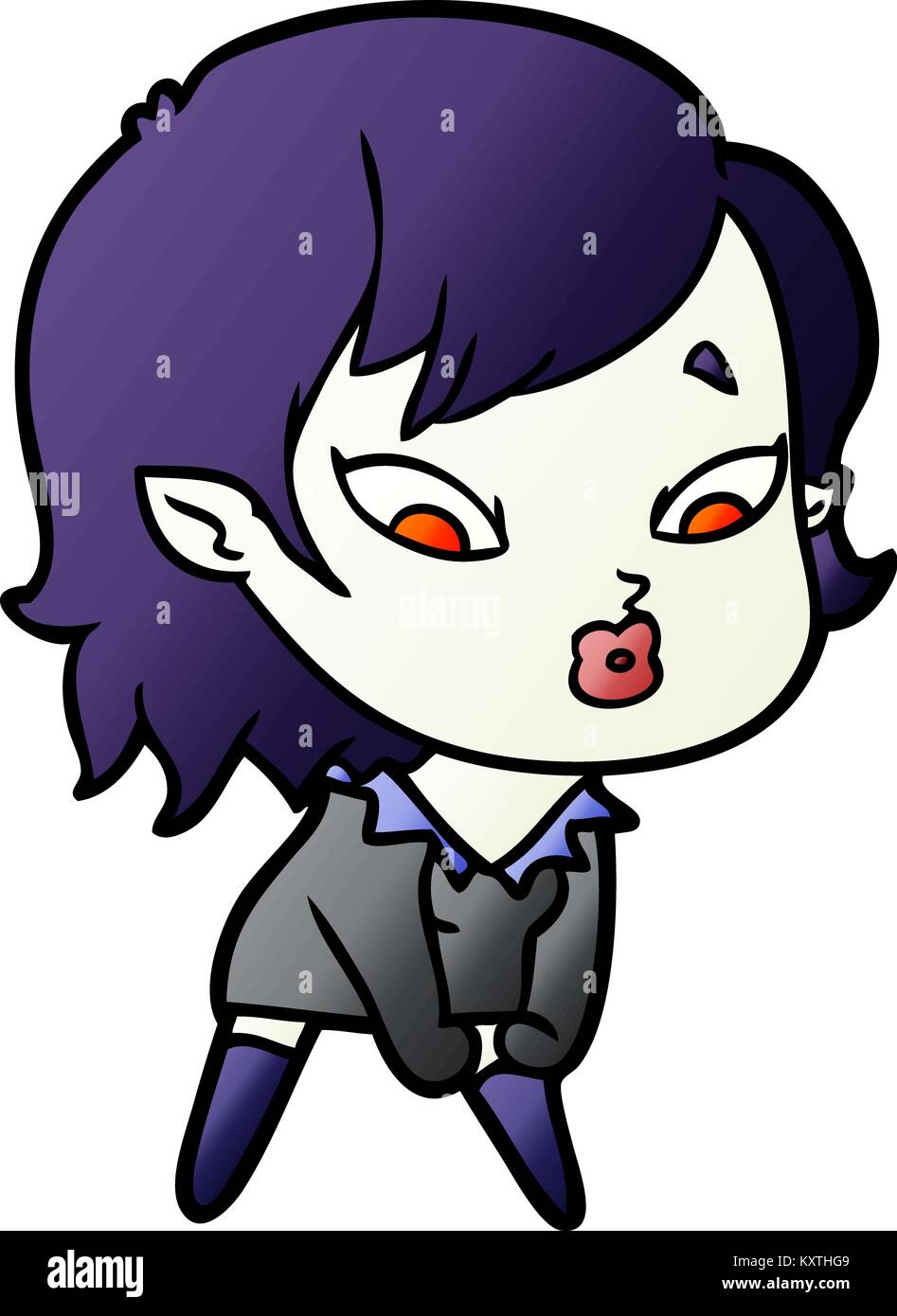 cute cartoon vampire girl Stock Vector Image & Art - Alamy
