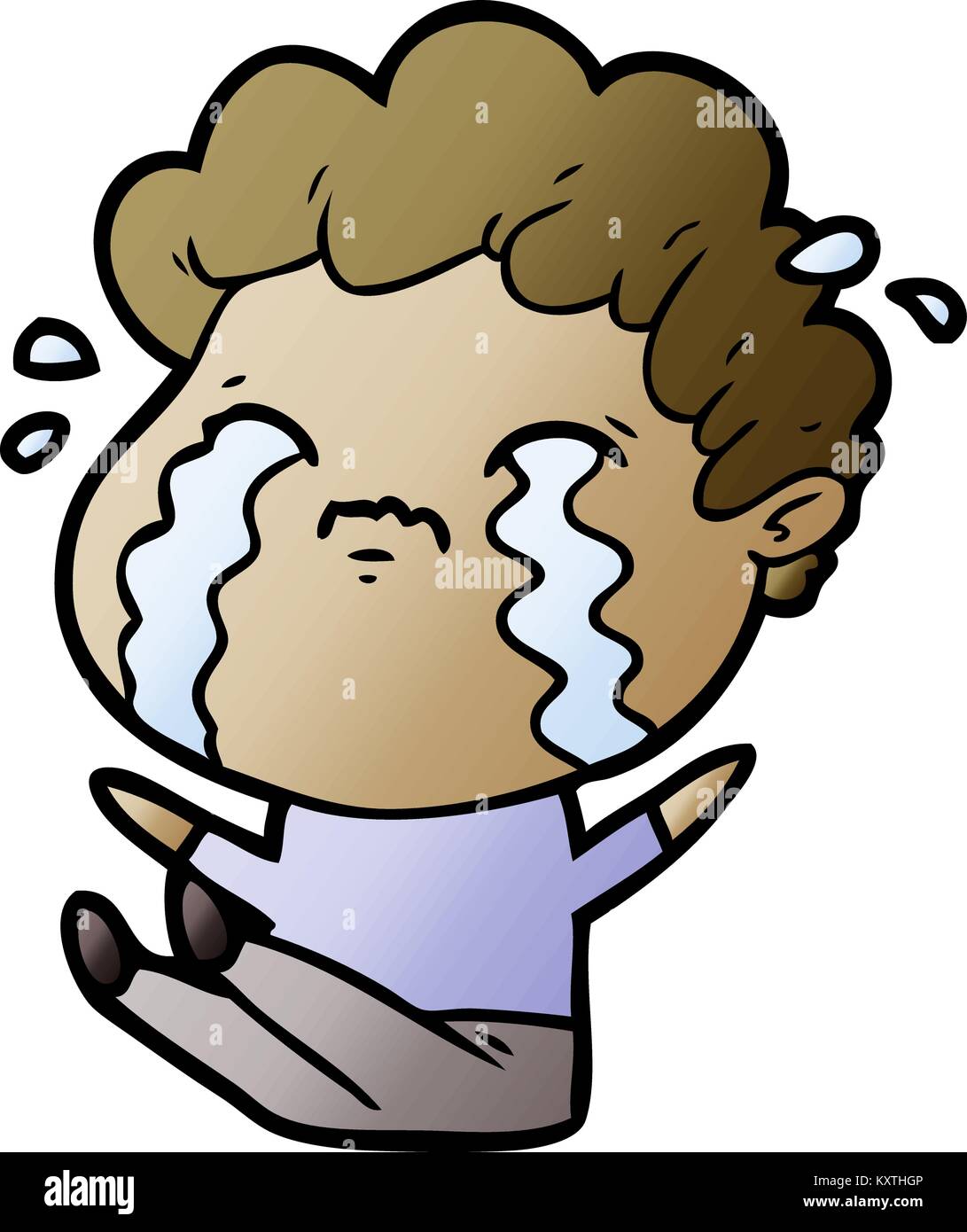 cartoon man crying Stock Vector Image & Art - Alamy