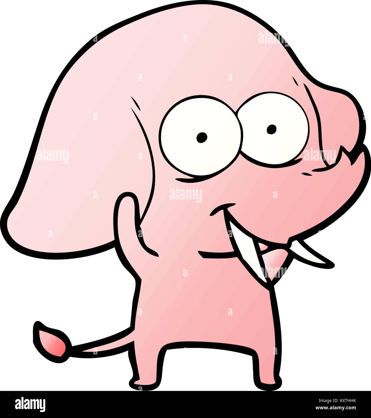 happy cartoon elephant Stock Vector Image & Art - Alamy