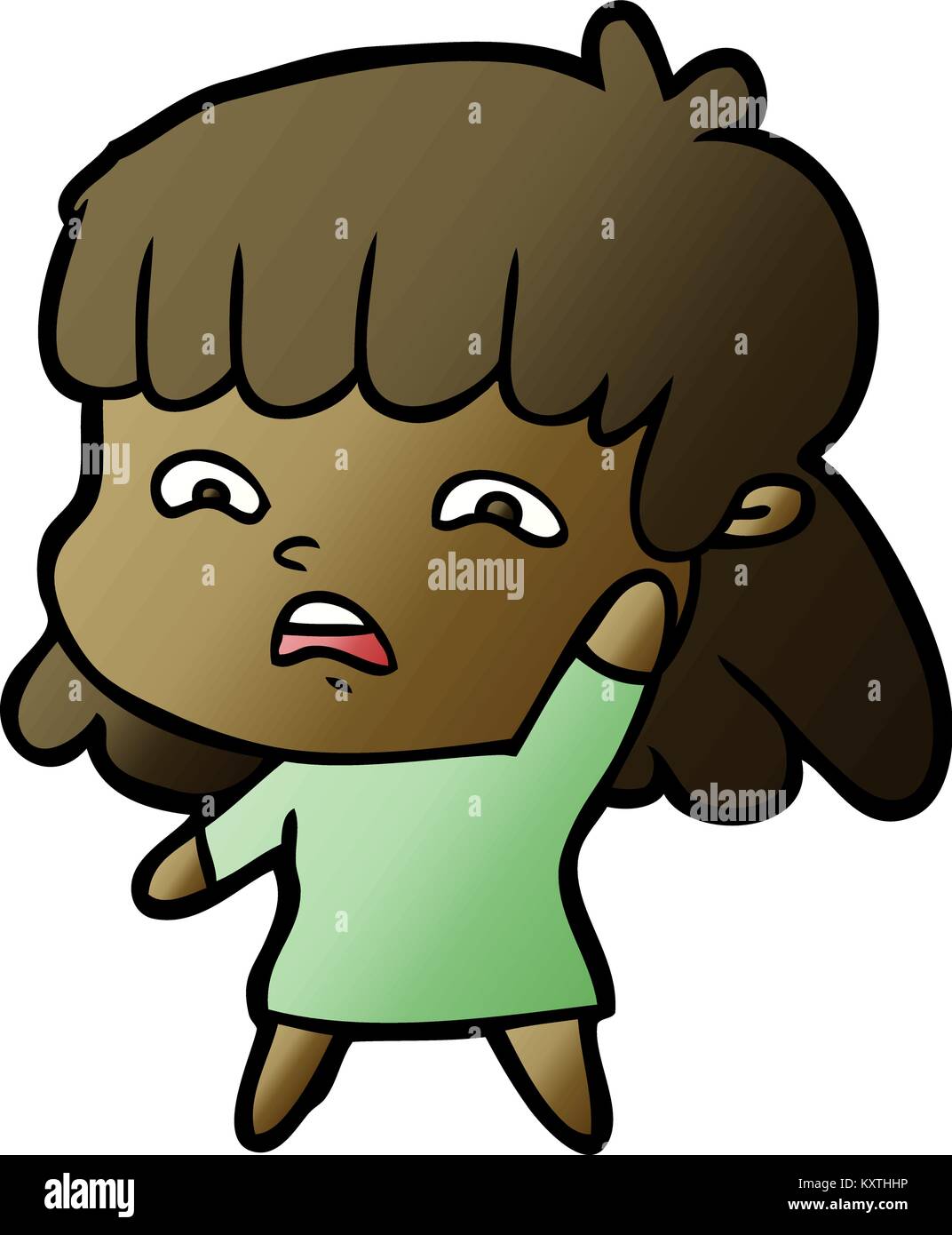 cartoon worried woman Stock Vector Image & Art - Alamy