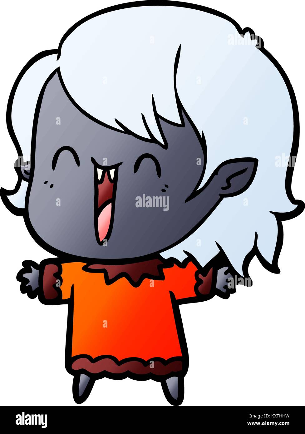 cute cartoon happy vampire girl Stock Vector Image & Art - Alamy