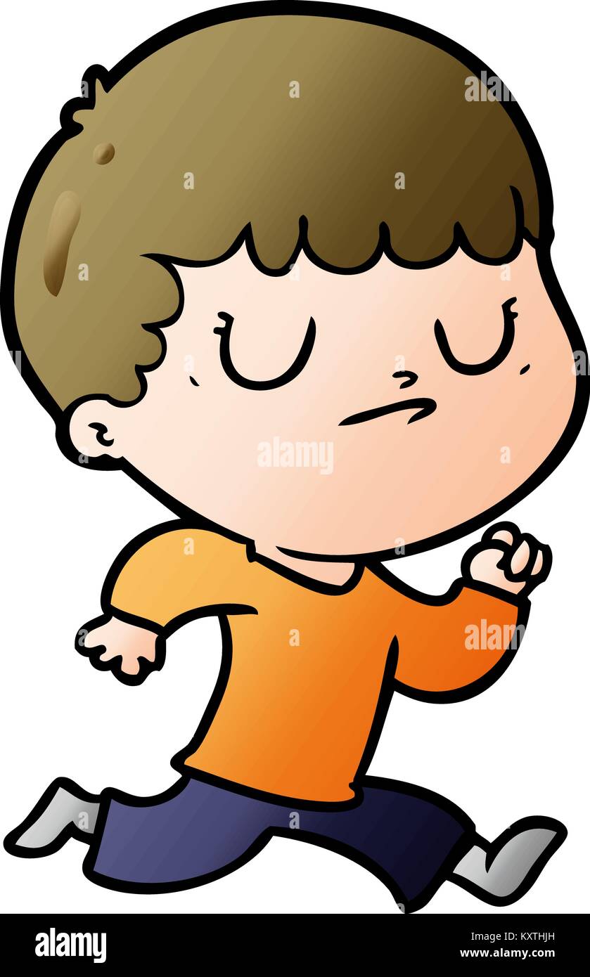 cartoon grumpy boy Stock Vector Image & Art - Alamy