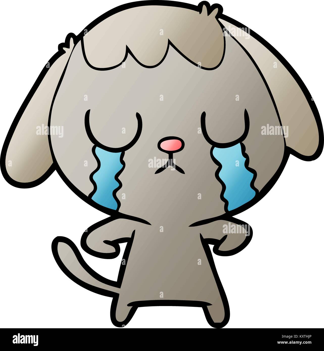 cute cartoon dog crying Stock Vector Image & Art - Alamy