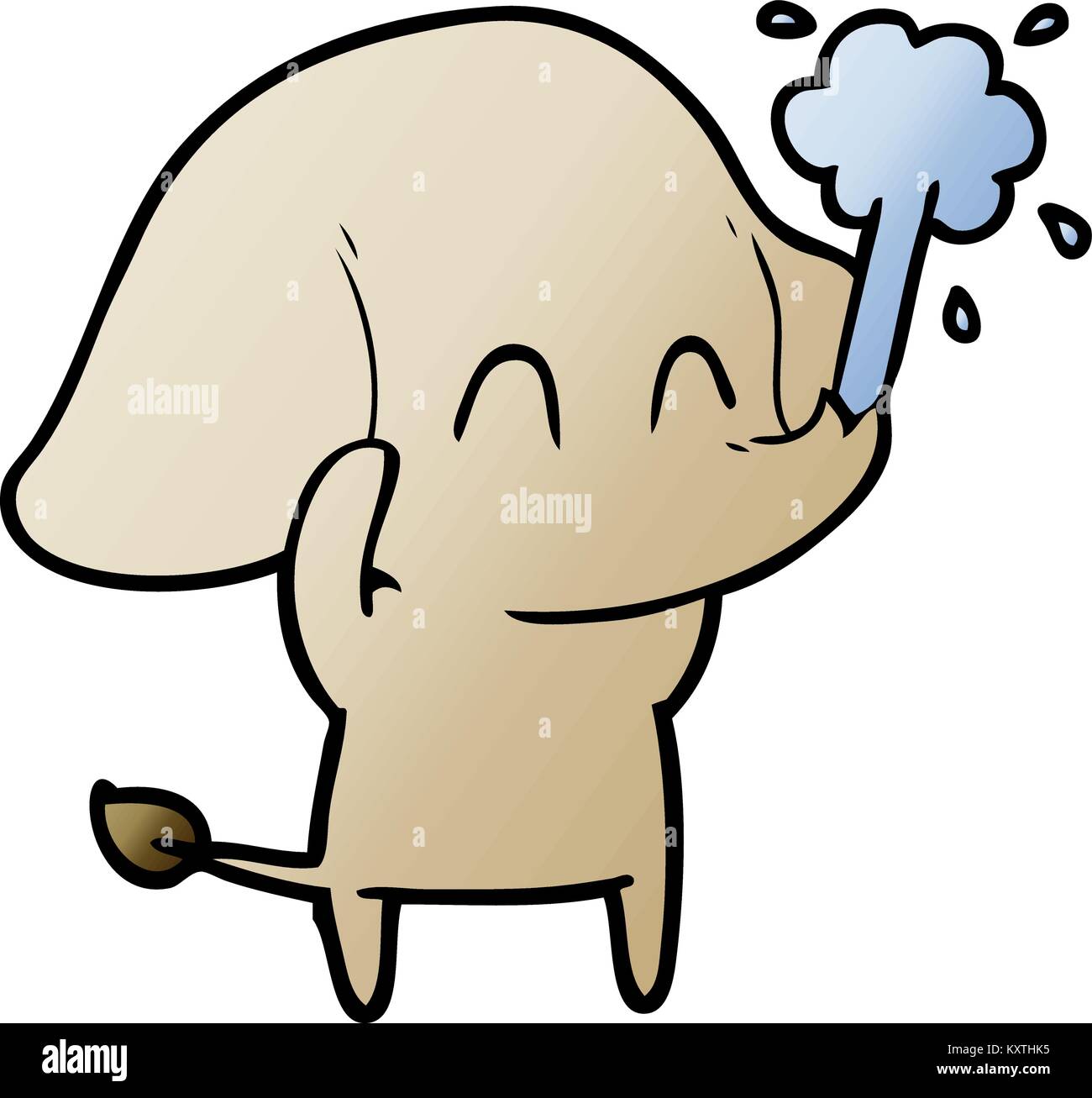 cute cartoon elephant spouting water Stock Vector Image & Art - Alamy