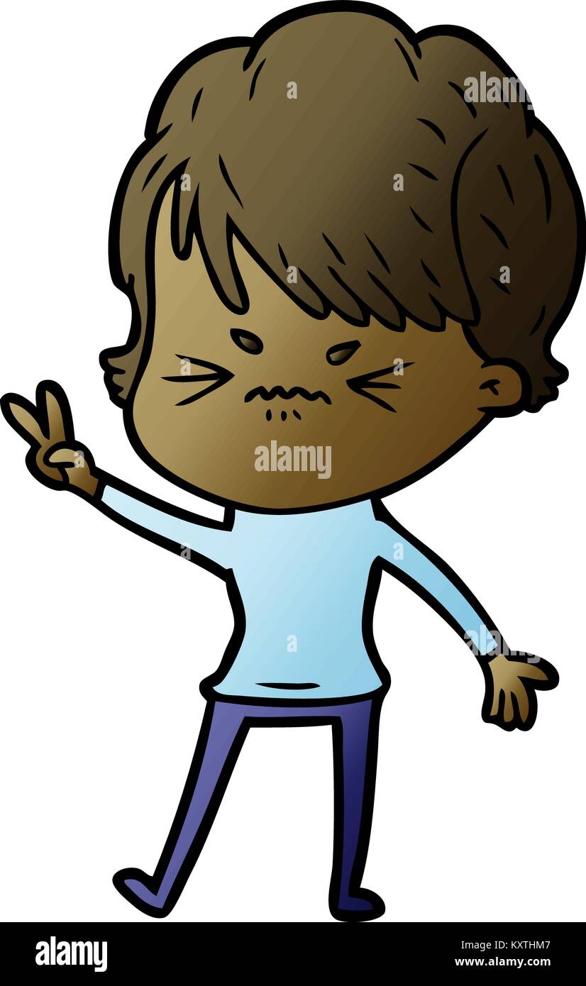cartoon frustrated woman Stock Vector Image & Art - Alamy
