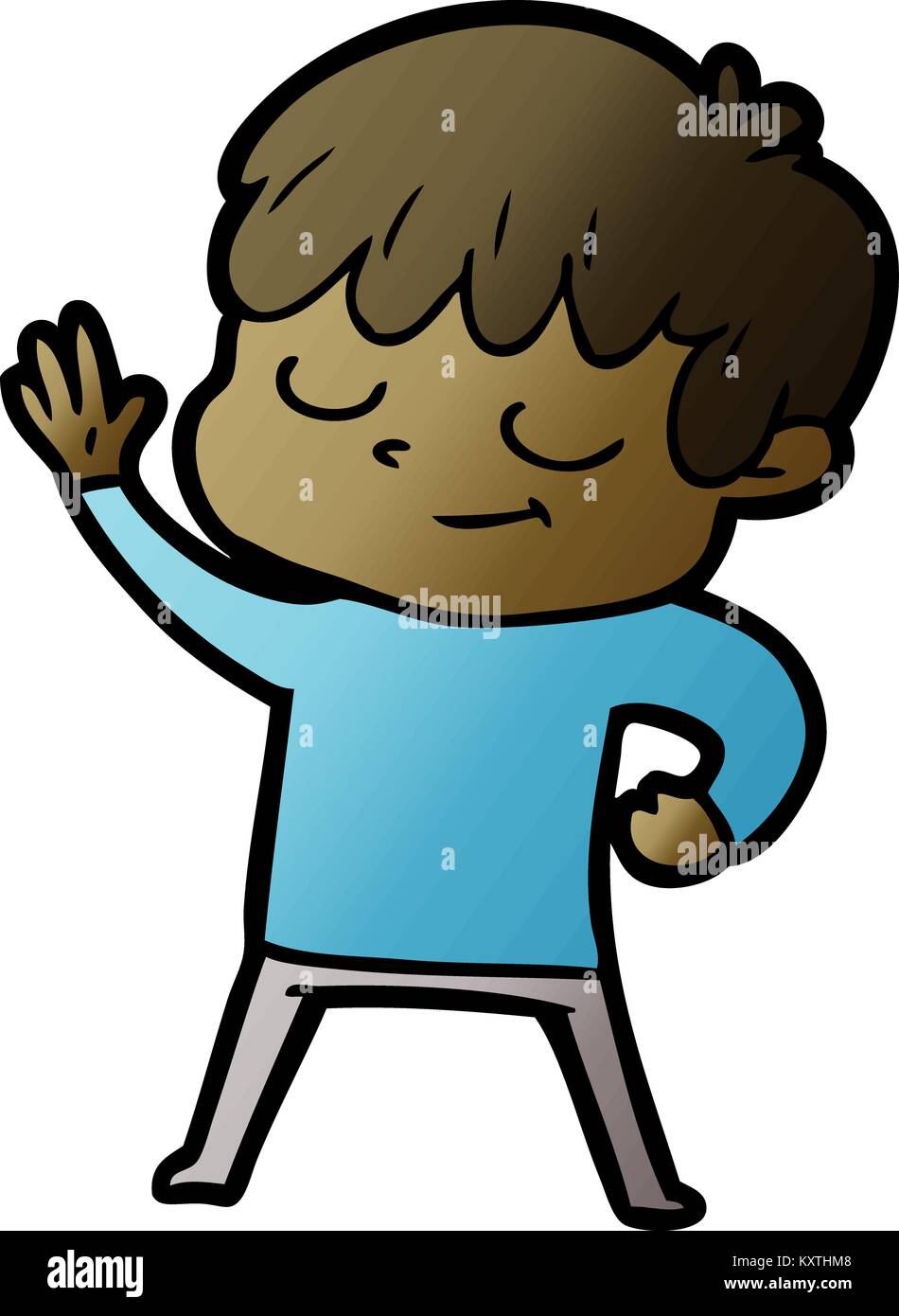 cartoon happy boy Stock Vector Image & Art - Alamy
