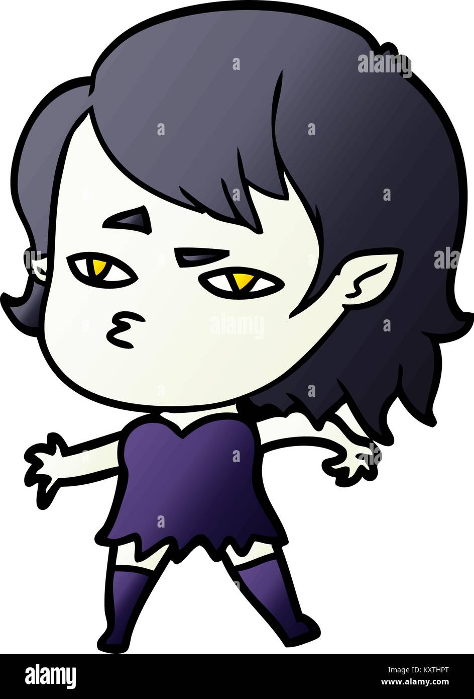 cartoon vampire girl Stock Vector Image & Art - Alamy