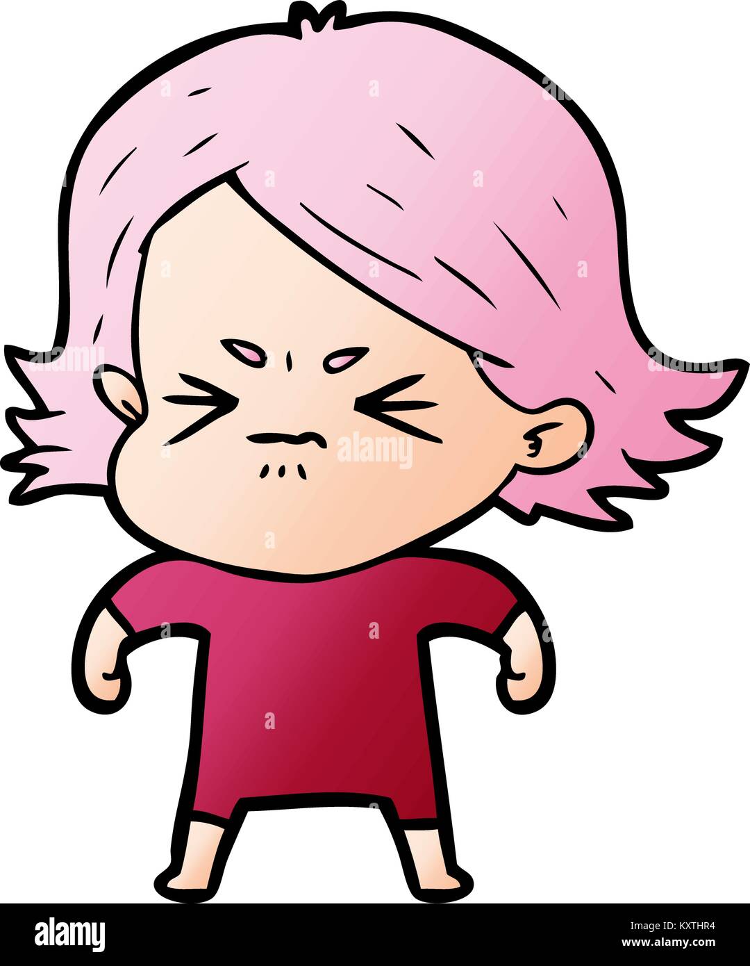 cartoon angry woman Stock Vector Image & Art - Alamy
