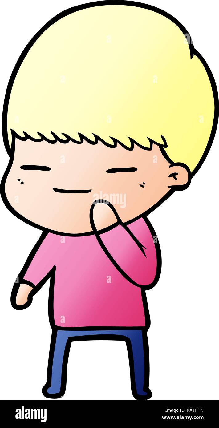 cartoon smug boy Stock Vector Image & Art - Alamy