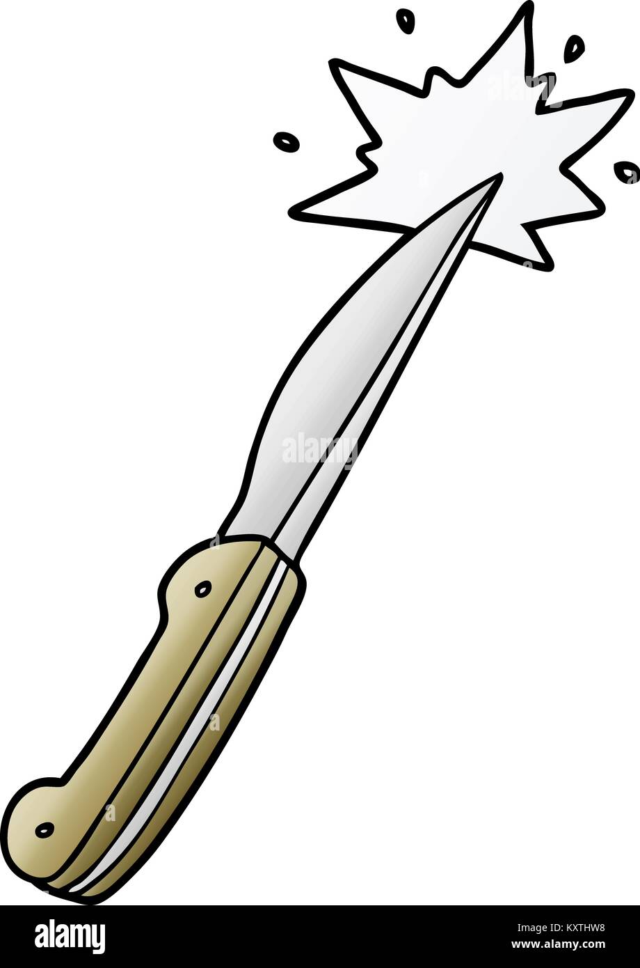 cartoon sharp kitchen knife Stock Vector Image & Art - Alamy