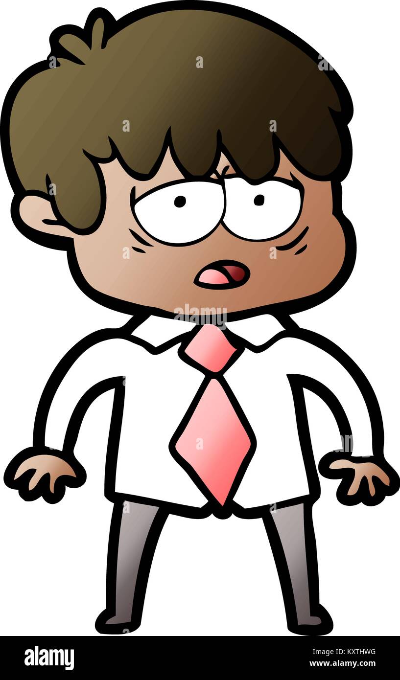 cartoon exhausted boy Stock Vector Image & Art - Alamy
