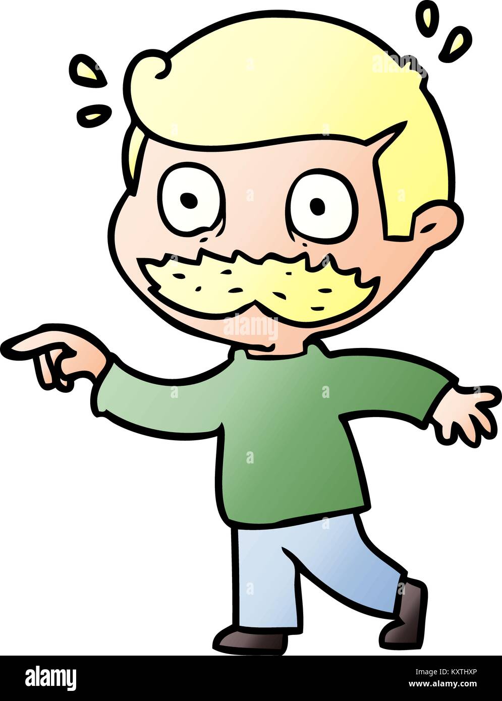 cartoon man with mustache shocked Stock Vector Image & Art - Alamy