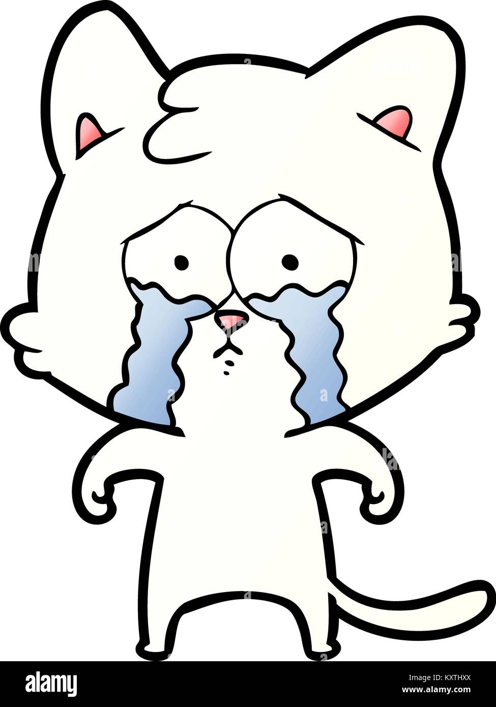 cartoon crying cat Stock Vector Image & Art - Alamy