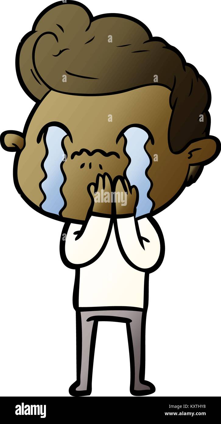 cartoon man crying Stock Vector Image & Art - Alamy