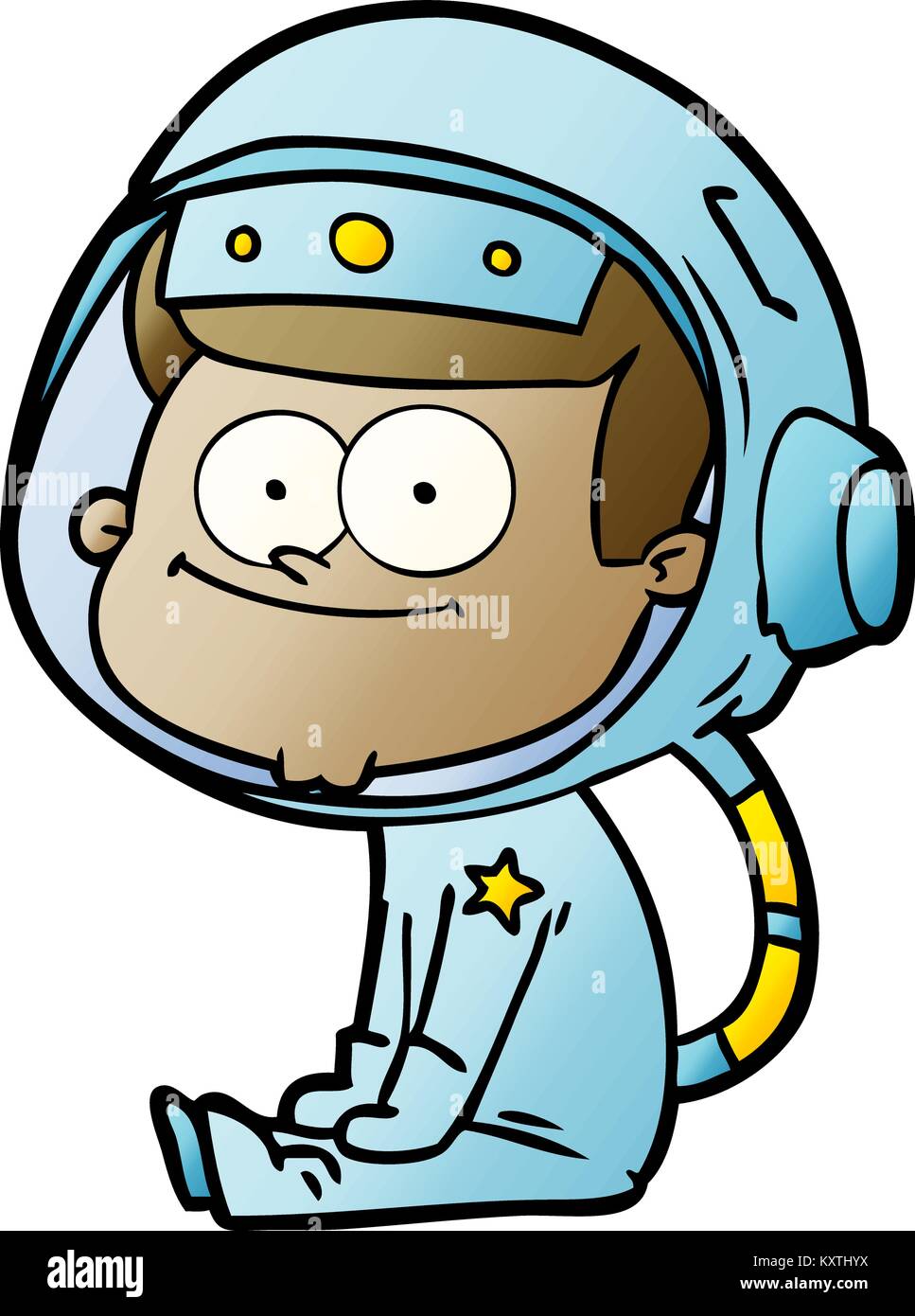 happy astronaut cartoon Stock Vector Image & Art - Alamy