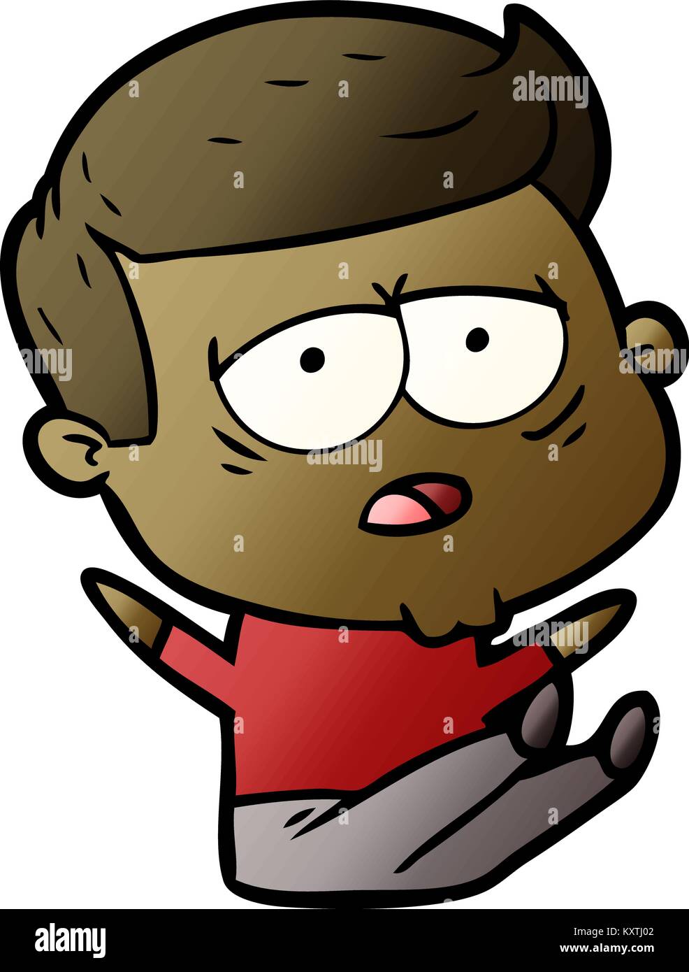 cartoon tired man Stock Vector Image & Art - Alamy