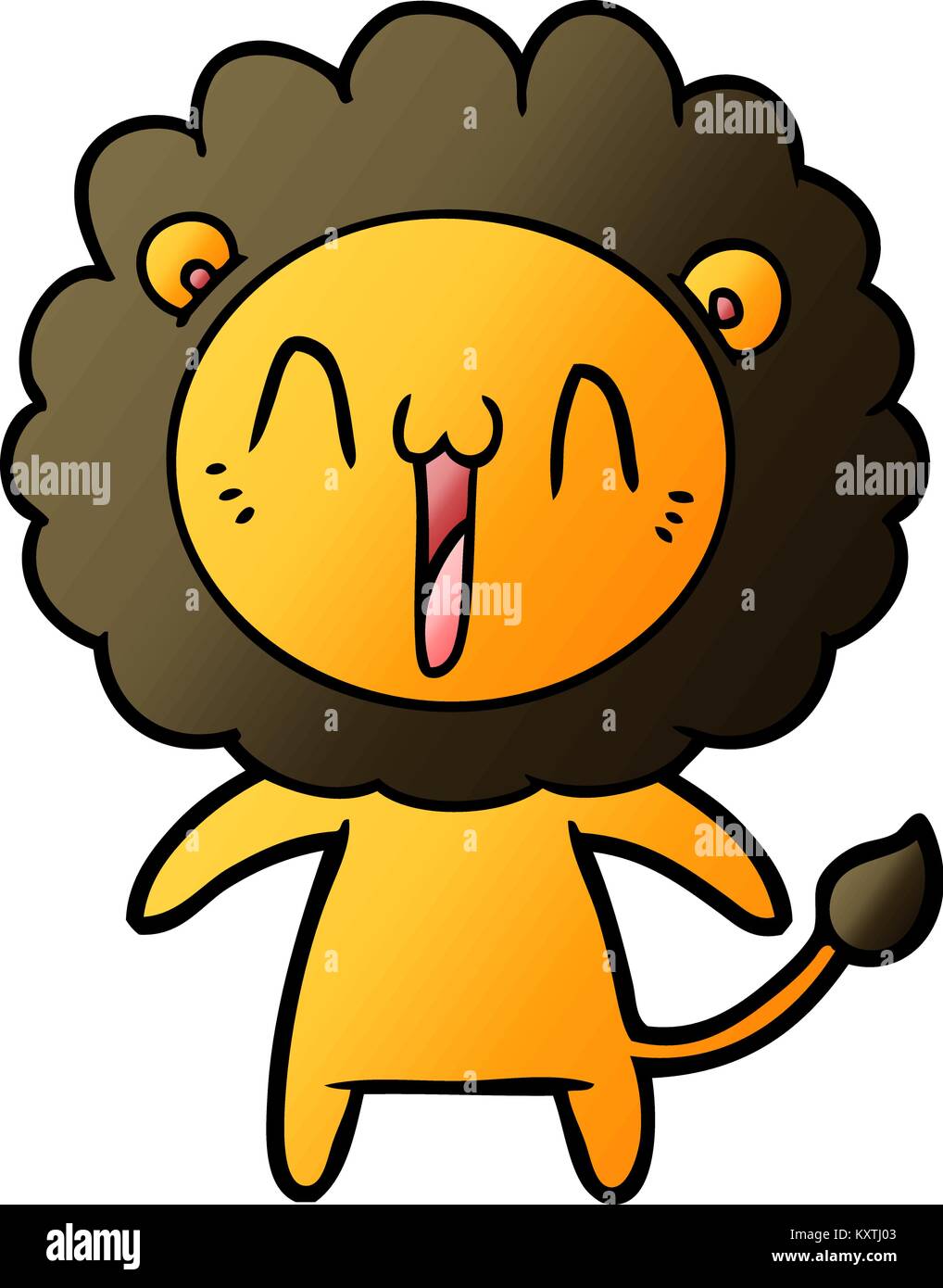 happy cartoon lion Stock Vector Image & Art - Alamy