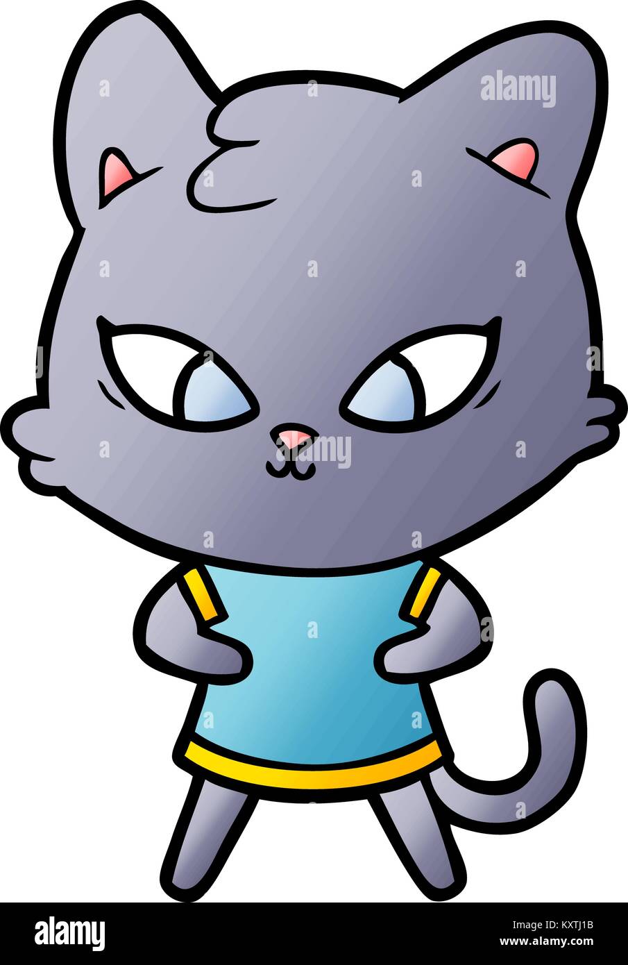 cute cartoon cat Stock Vector Image & Art - Alamy