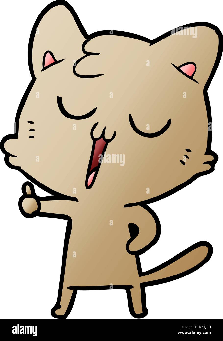 cartoon cat singing Stock Vector Image & Art - Alamy