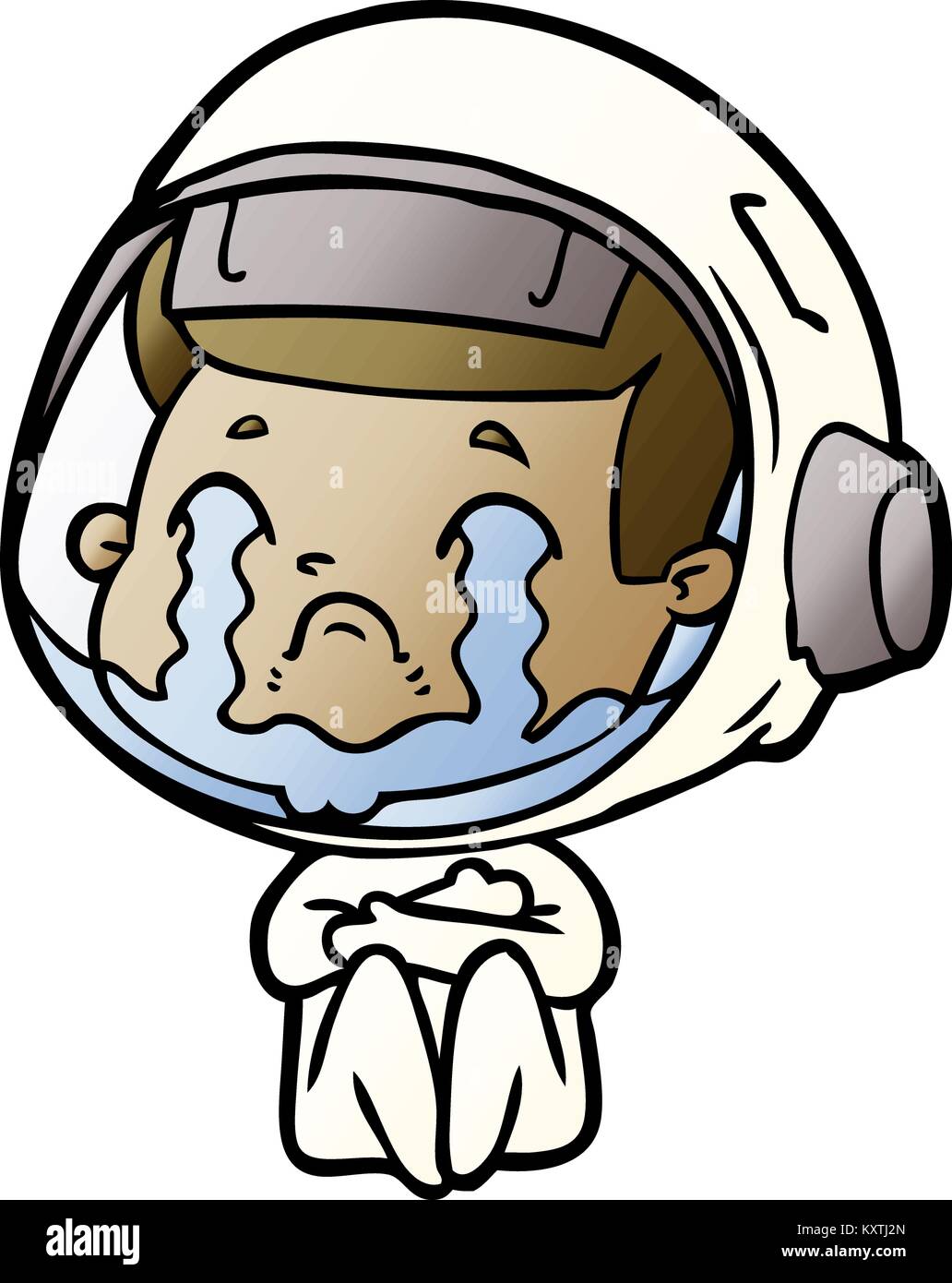 cartoon crying astronaut Stock Vector Image & Art - Alamy