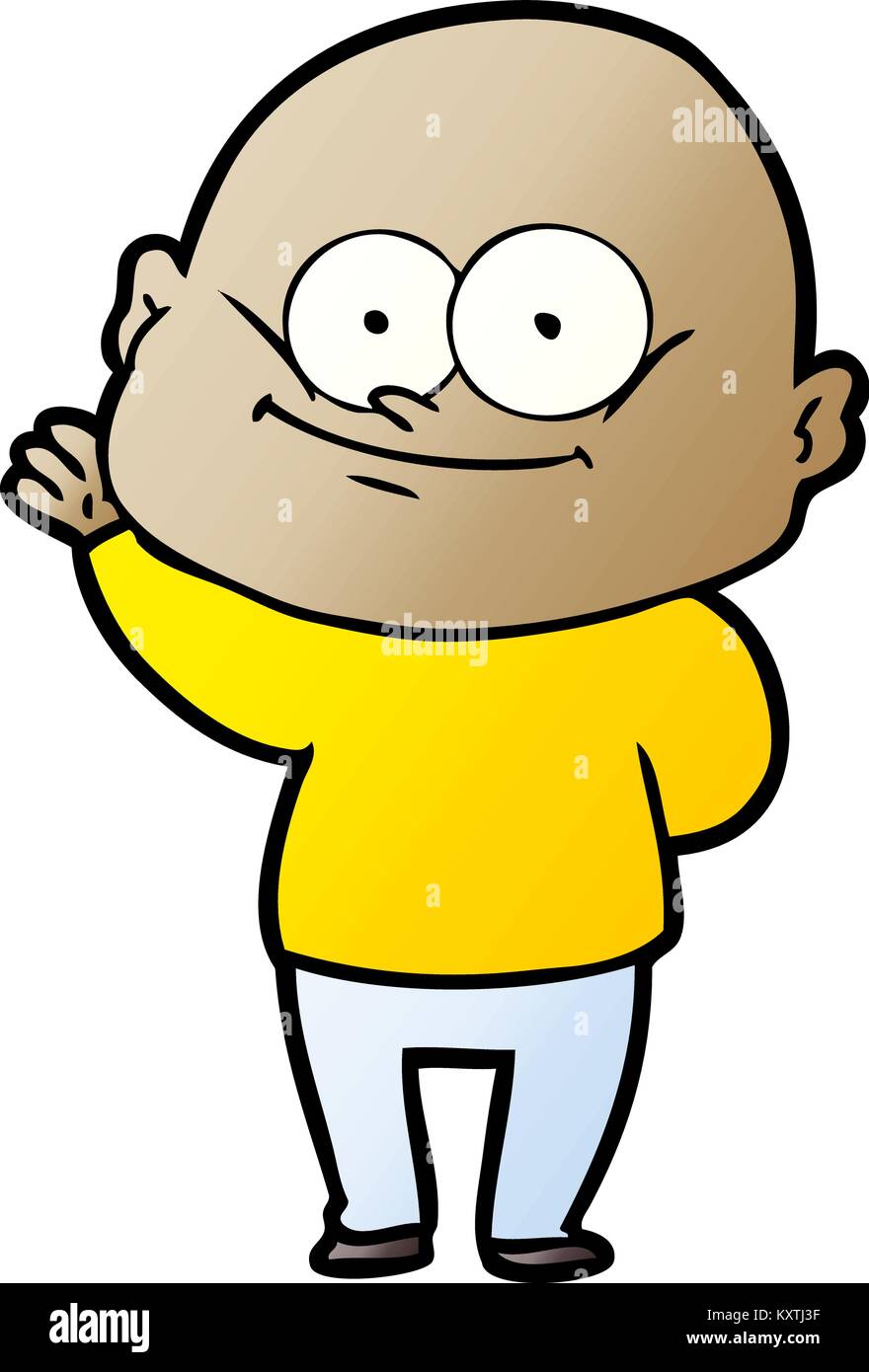 cartoon bald man staring Stock Vector Image & Art - Alamy