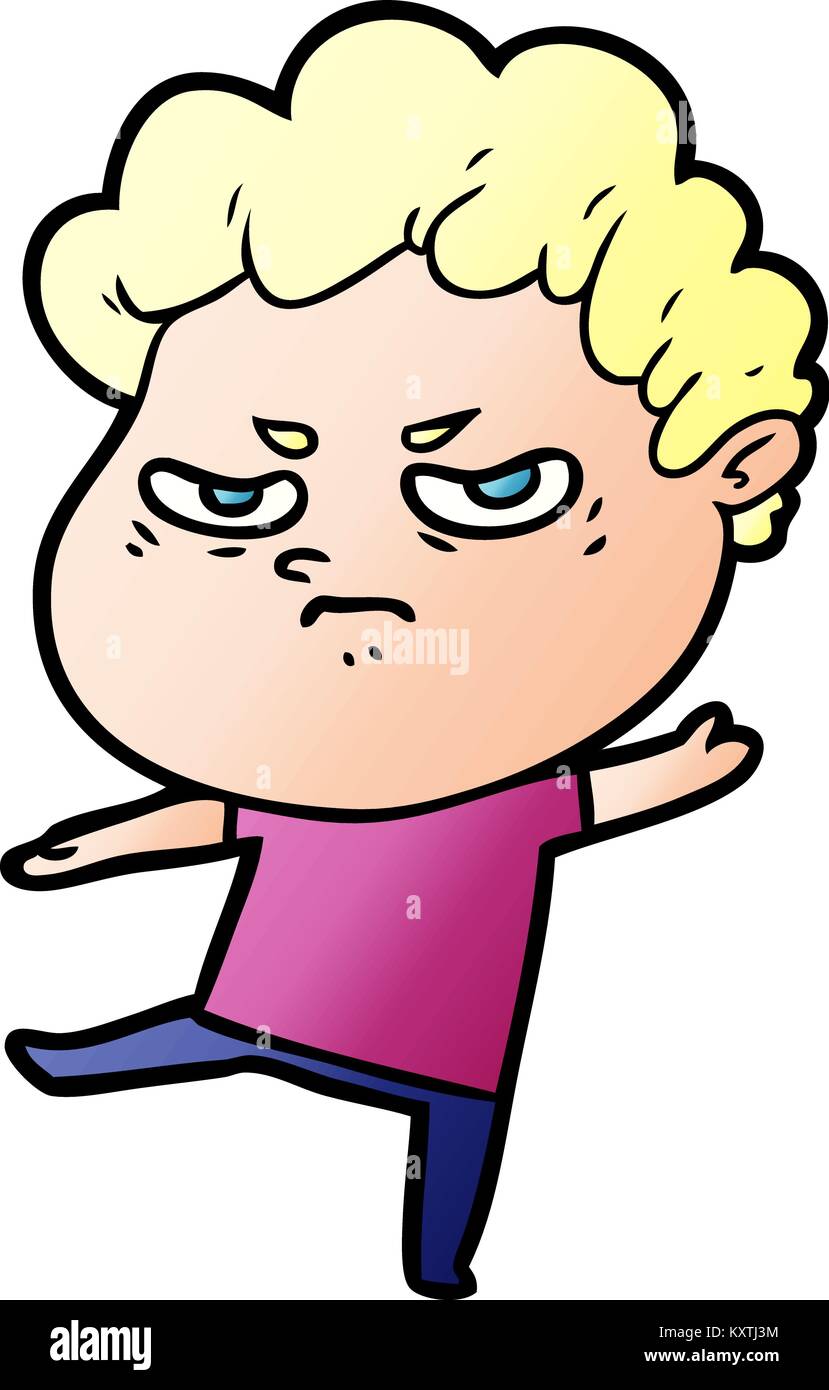 cartoon angry man Stock Vector Image & Art - Alamy
