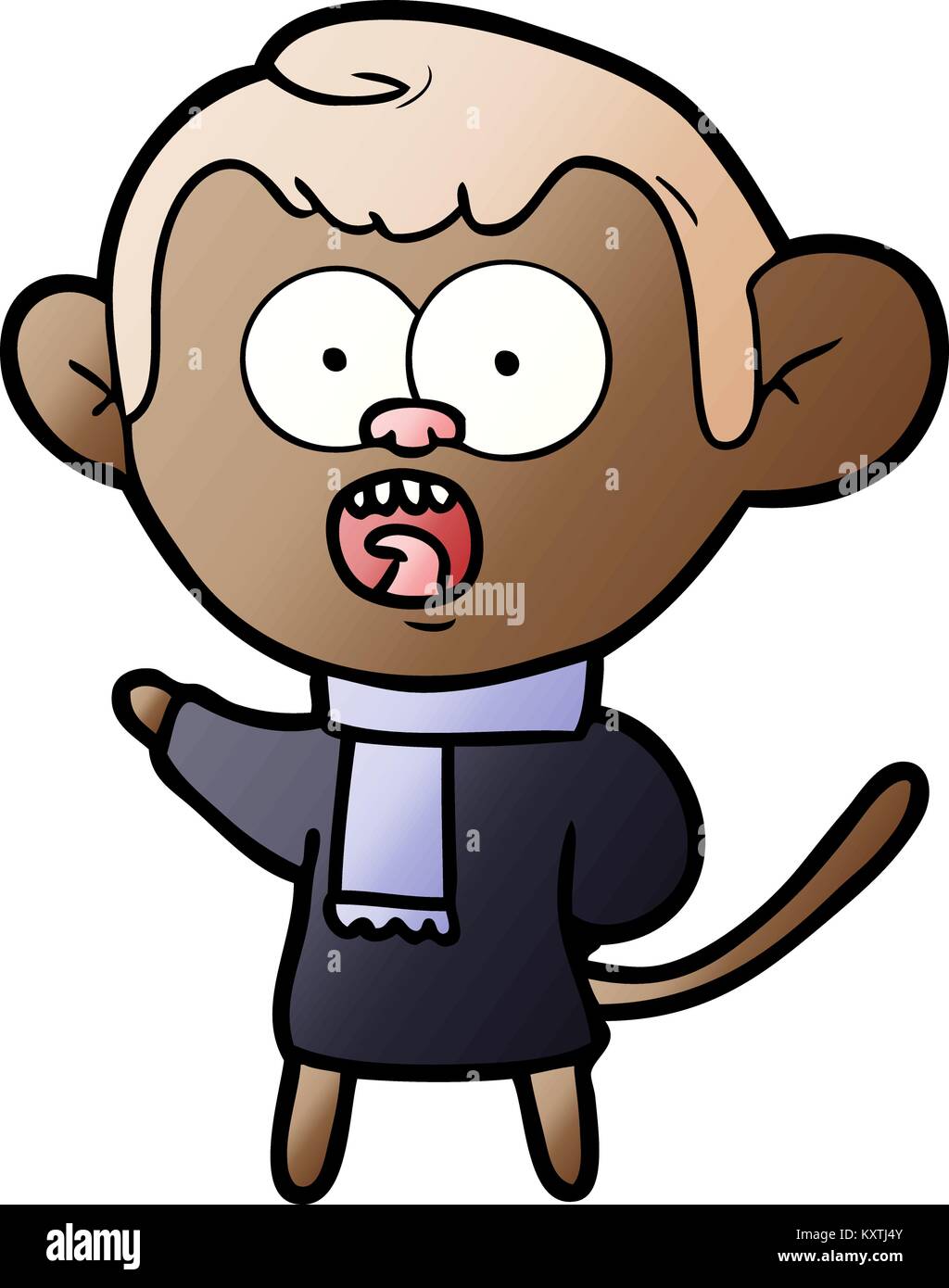 cartoon shocked monkey Stock Vector Image & Art - Alamy