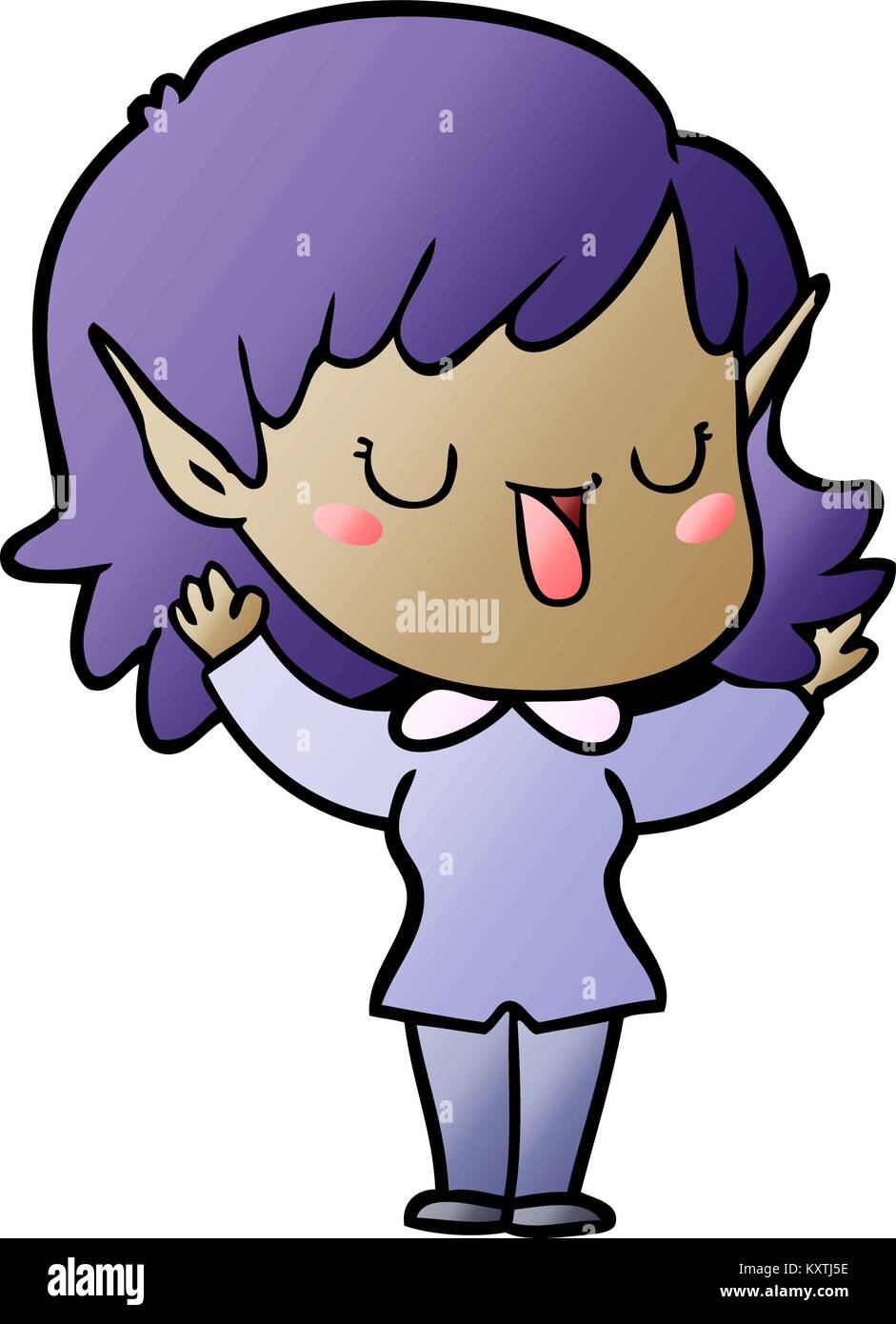 cartoon elf girl Stock Vector Image & Art - Alamy