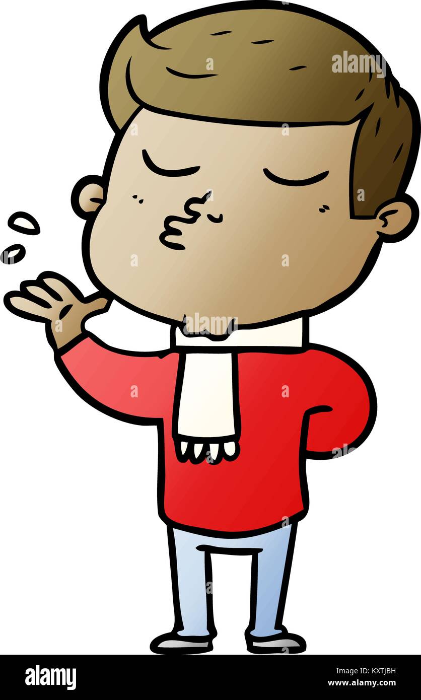 cartoon model guy pouting Stock Vector Image & Art - Alamy