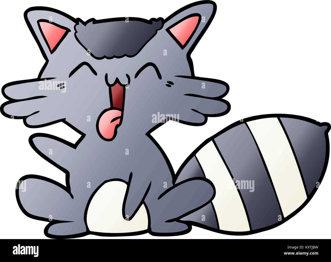cute cartoon raccoon Stock Vector Image & Art - Alamy