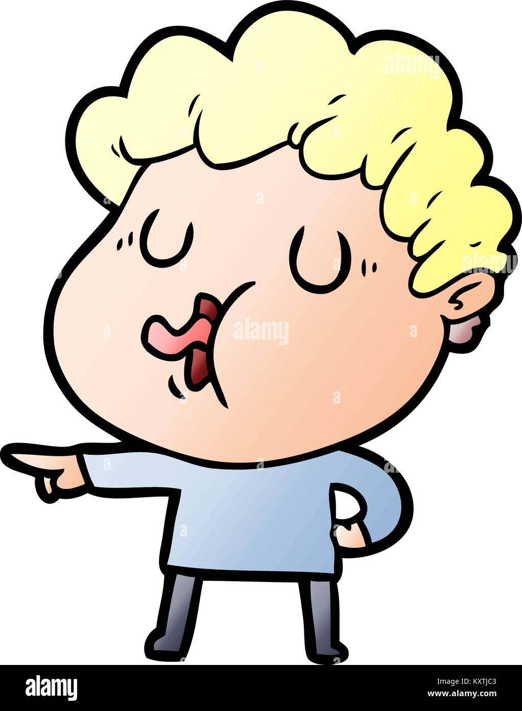 cartoon man pulling face Stock Vector Image & Art - Alamy