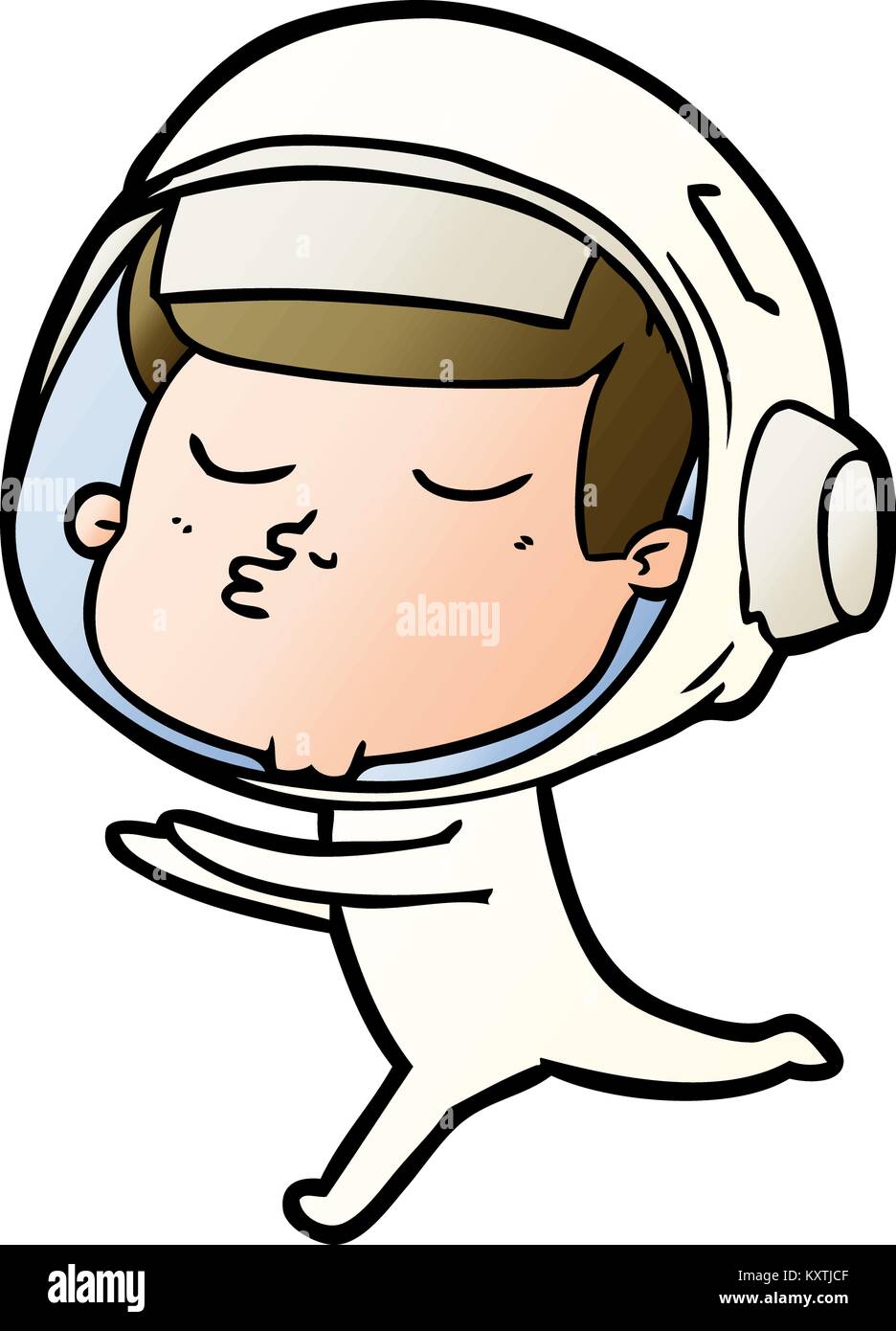 cartoon confident astronaut Stock Vector Image & Art - Alamy