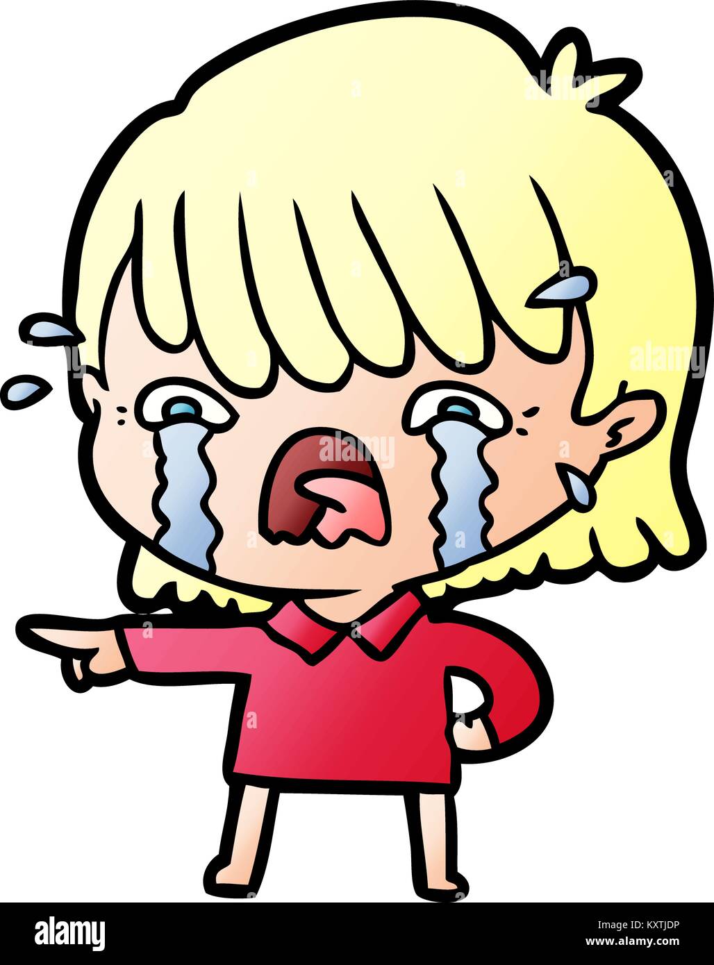 cartoon girl crying Stock Vector Image & Art - Alamy