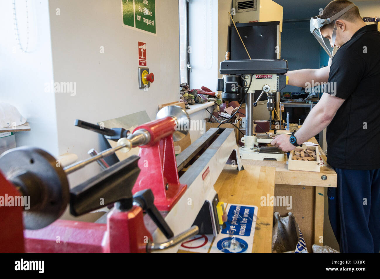 Woodwork workshop at Kingswood Centre, centre for people with learning ...