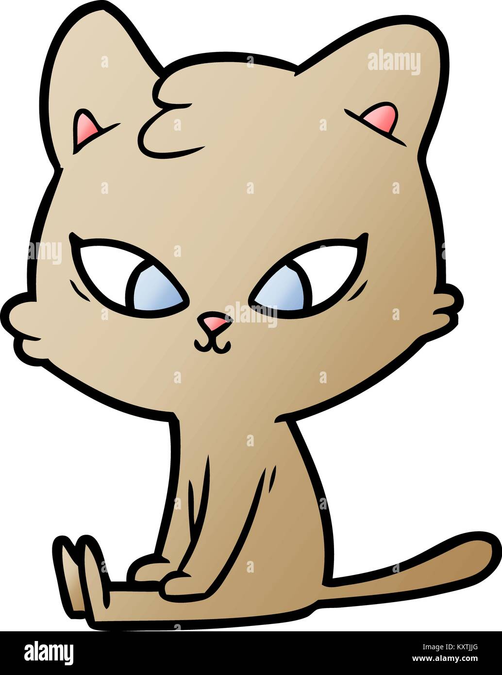 cute cartoon cat Stock Vector Image & Art - Alamy