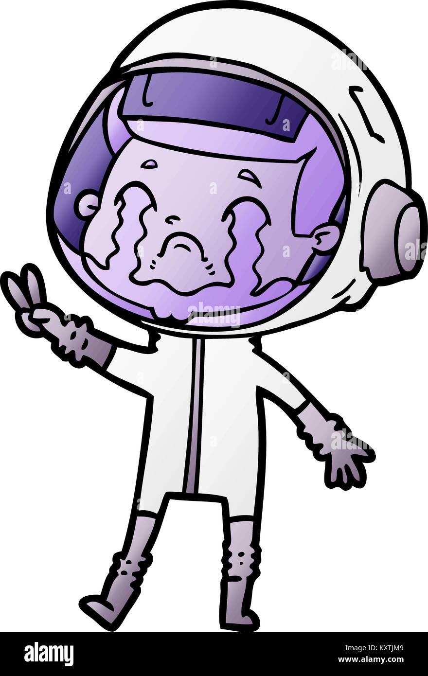 cartoon crying astronaut Stock Vector Image & Art - Alamy