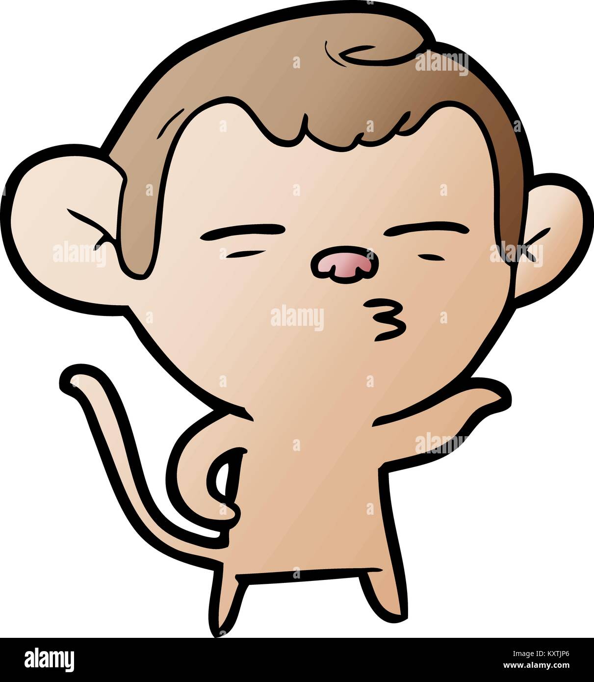cartoon suspicious monkey Stock Vector Image & Art - Alamy