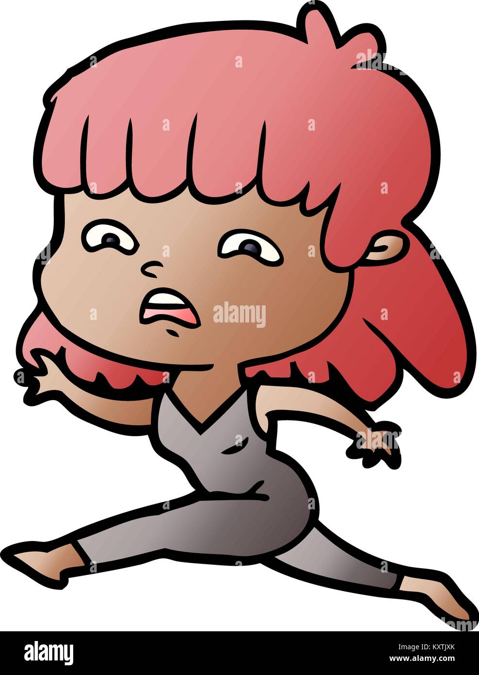 cartoon worried woman Stock Vector Image & Art - Alamy